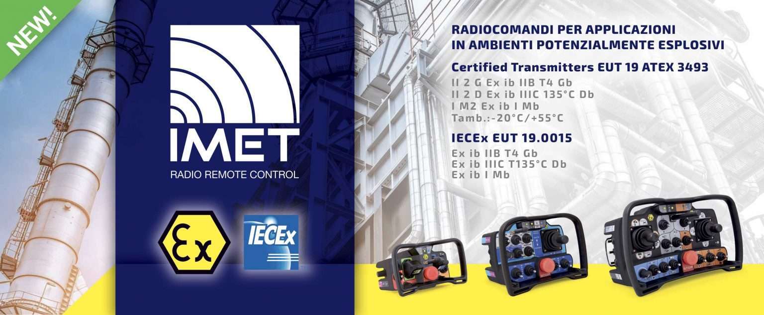 New IMET ATEX and IECEx radio remote control - IMET